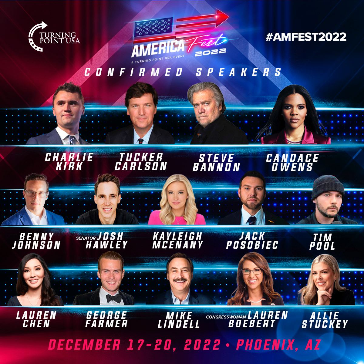 TPUSA Announces All-Star Lineup for AMFEST 2022 Speakers :TPUSA